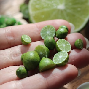 Miniature Lime , Miniature Lemon , Dollhouse Food, Food for Dollhouse ...