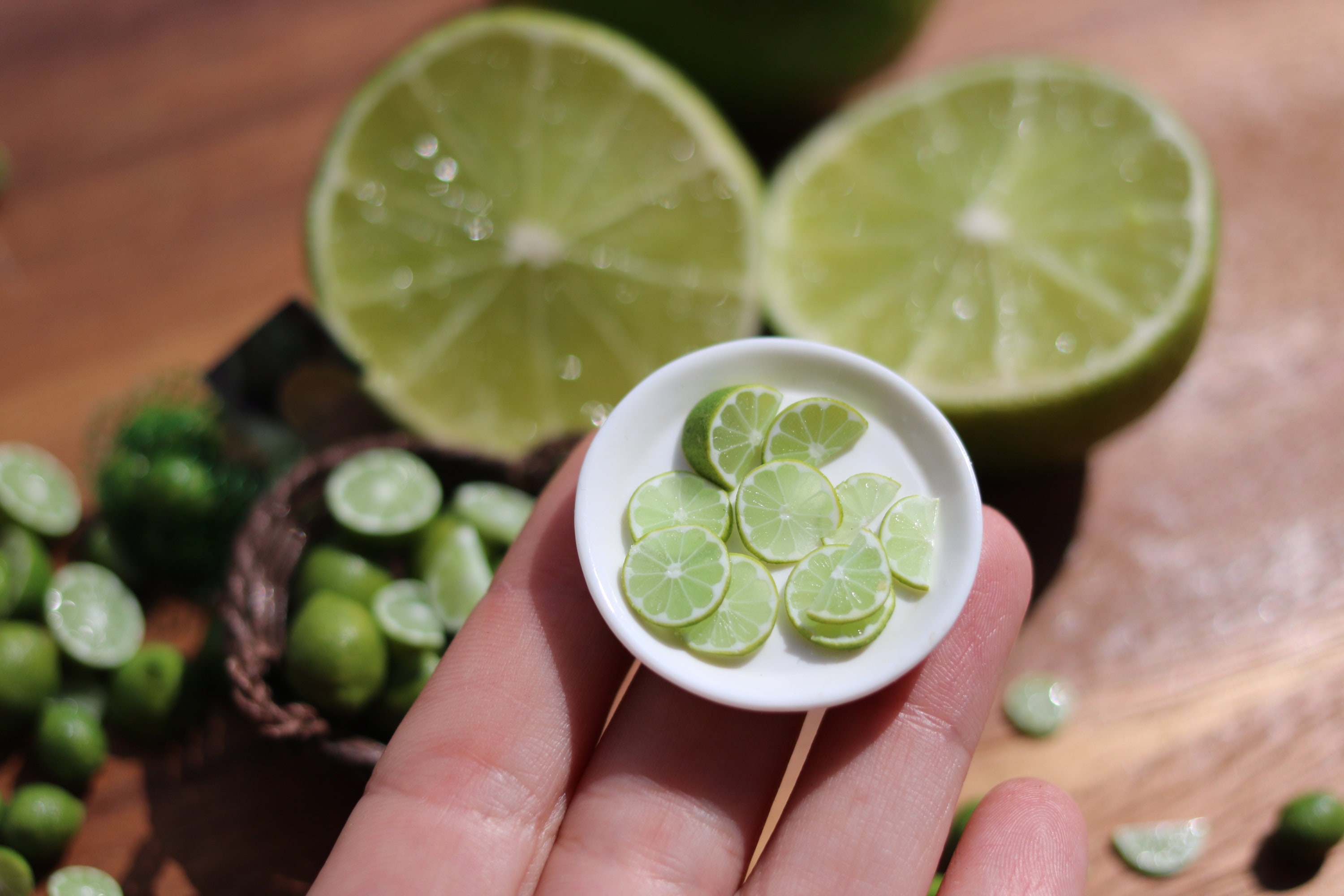 Miniature Lime , Miniature Lemon , Dollhouse Food, Food for Dollhouse ...