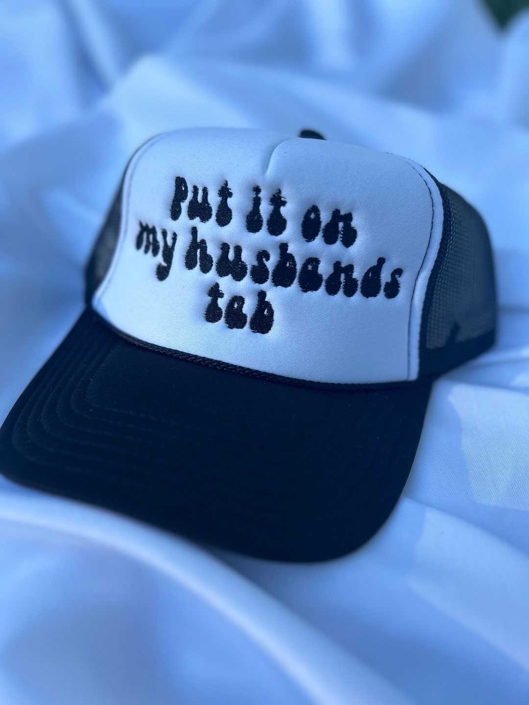 Put It on My Husbands Tab Trucker Hat | Cute Trucker Hat Trending ...