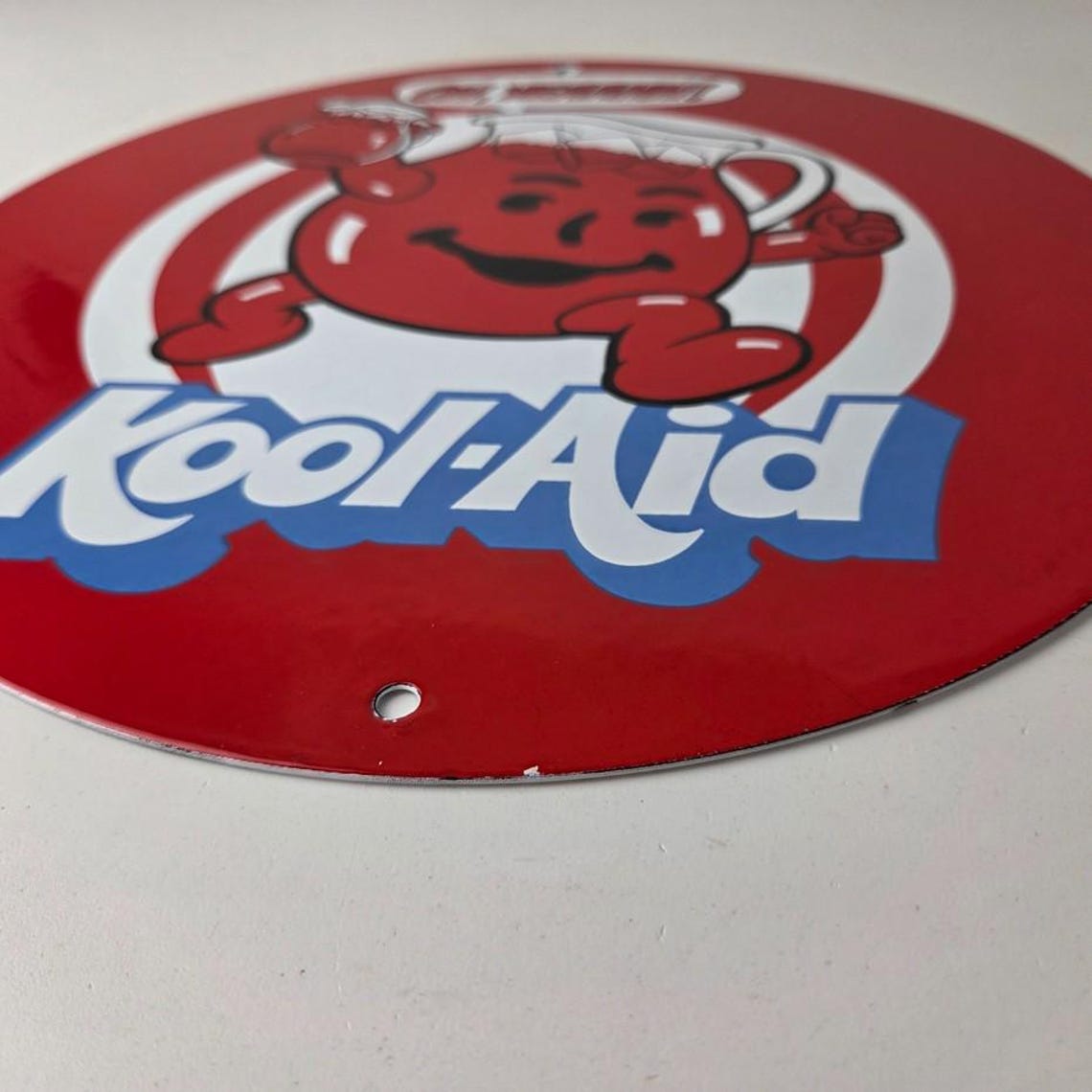 Vintage Kool Aid Sign - Fruit Beverage Mix Powder Porcelain Gas Station ...