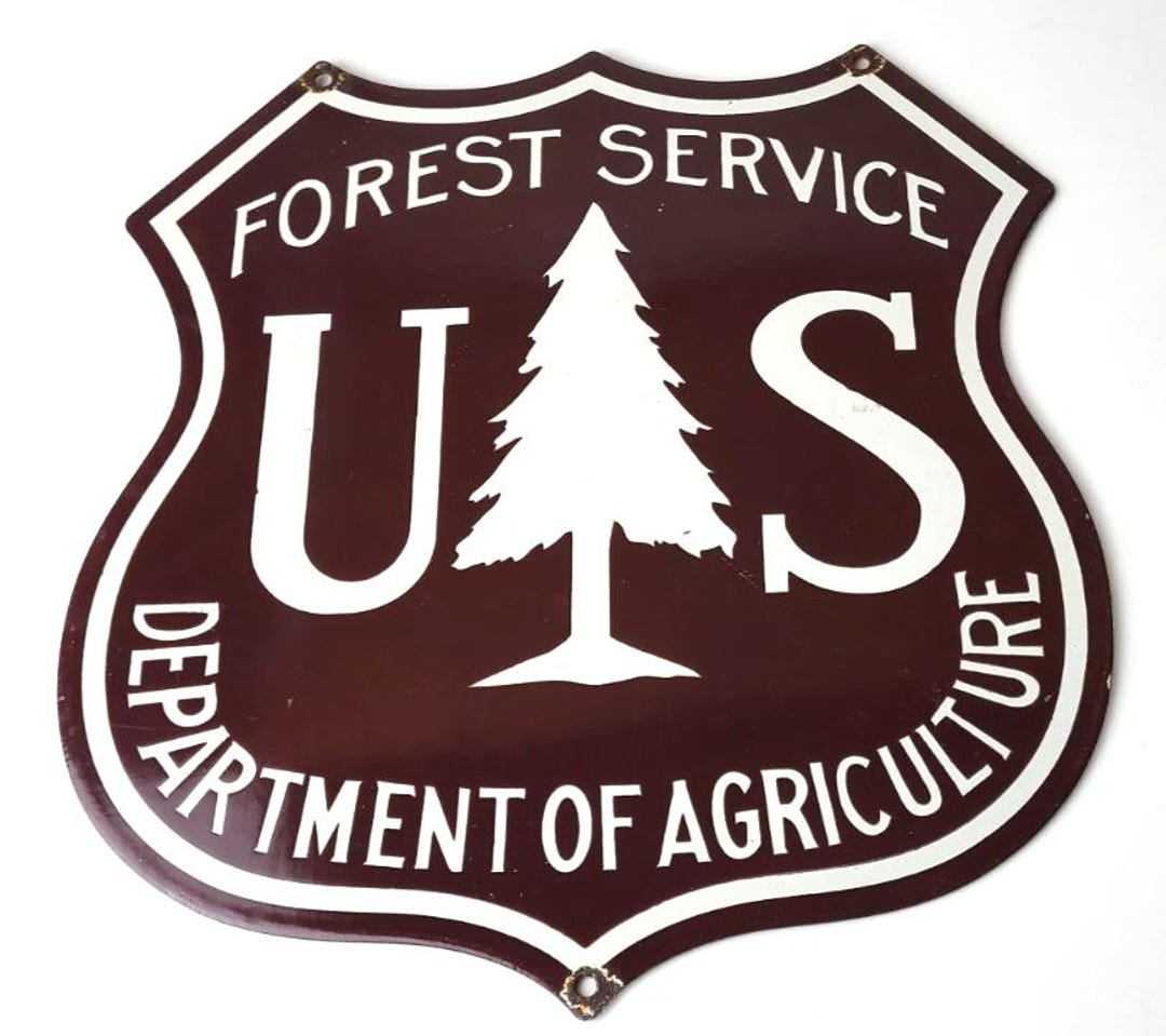 Vintage Forest Service Sign - Agricultural National Park Porcelain Gas ...