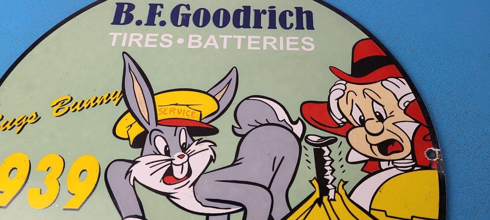 Vintage B.f. Goodrich Tires Porcelain Sign - Old Auto Car Mechanic Gas ...