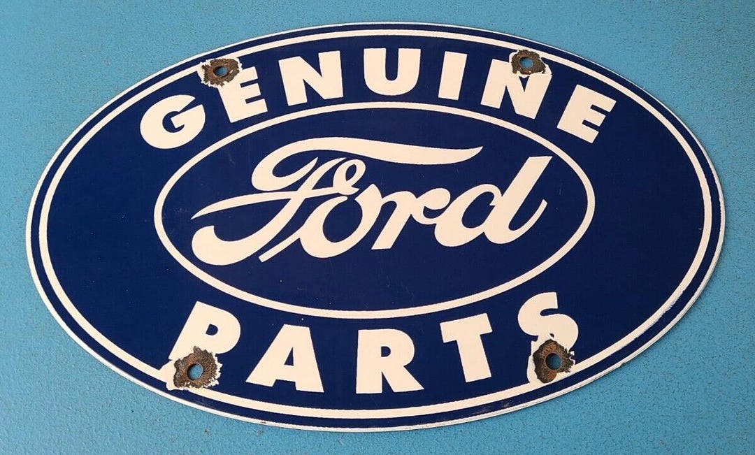 Vintage Ford Automobile Sign - Gas Car Service Station Pump Motor ...