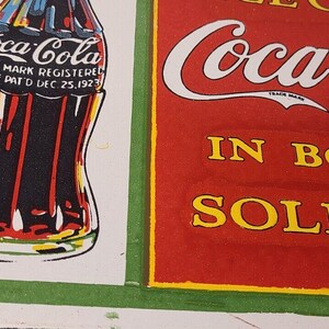 Coca Cola Porcelain Sign Vintage - Service Beverage Bottle Gas Pump ...