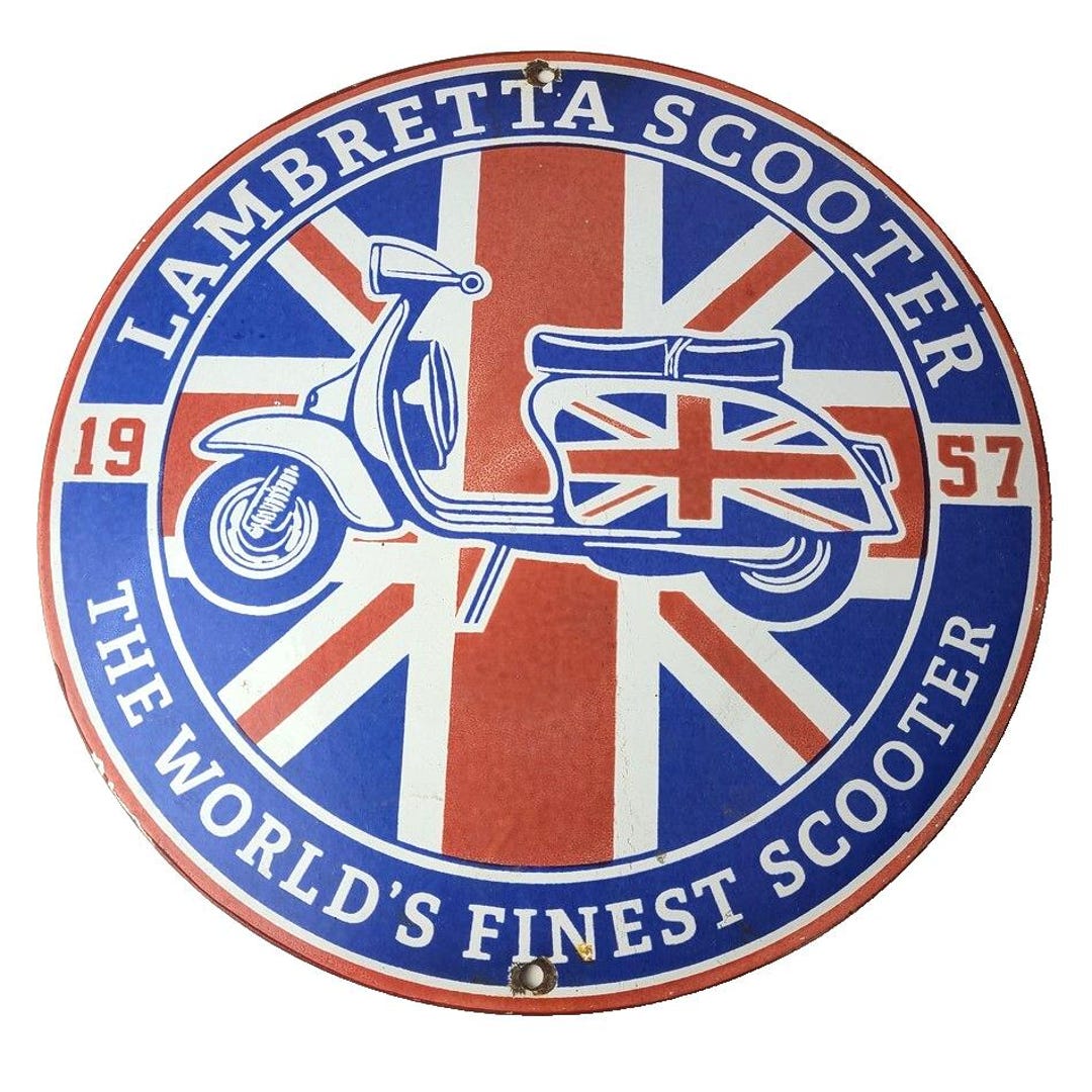 Vintage Lambretta Sign - Innocenti Gas Bike Service Porcelain ...