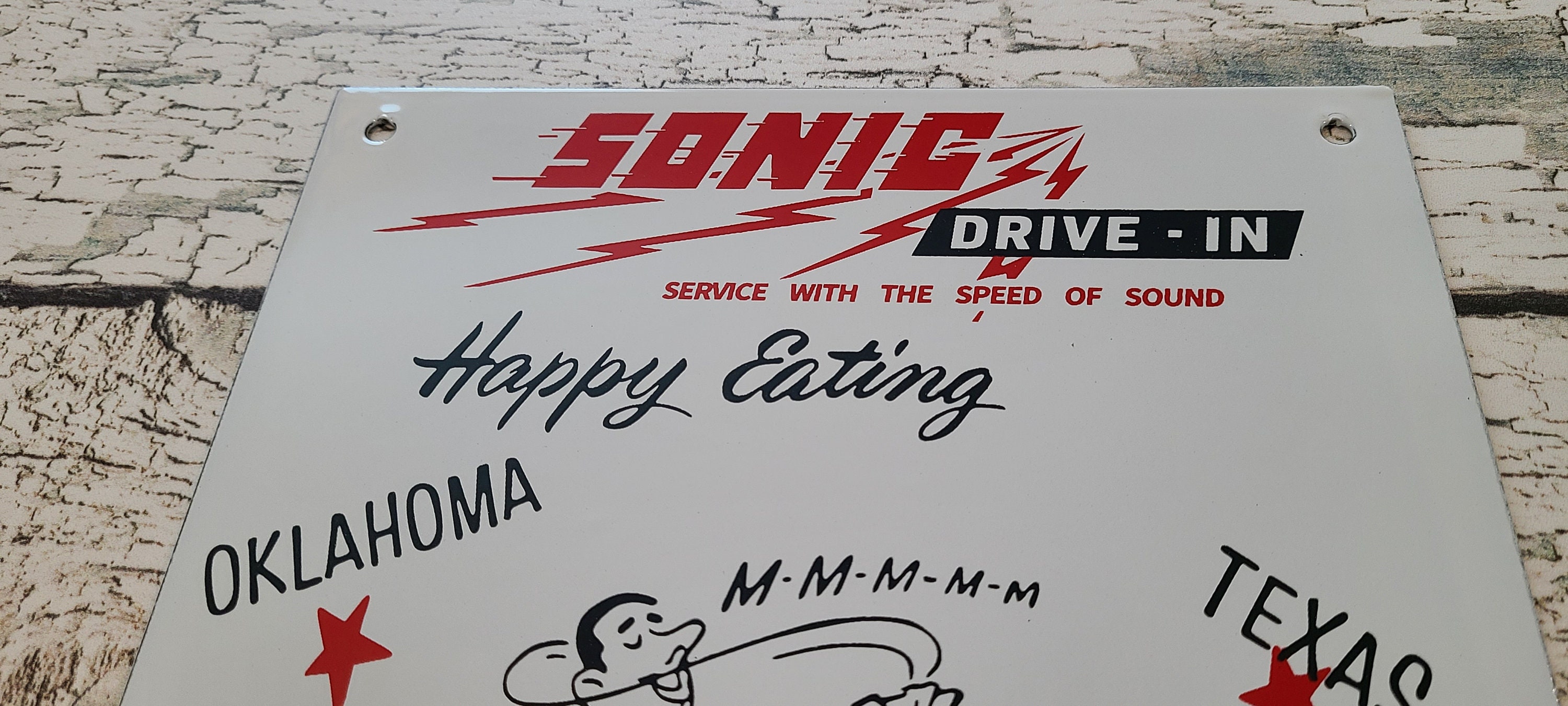 Vintage Sonic Drive in Fast Food Porcelain Gas Service Station ...