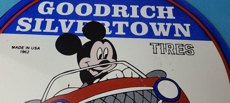 Vintage Goodrich Tires Porcelain Mickey Mouse Gas Service Station Pump ...