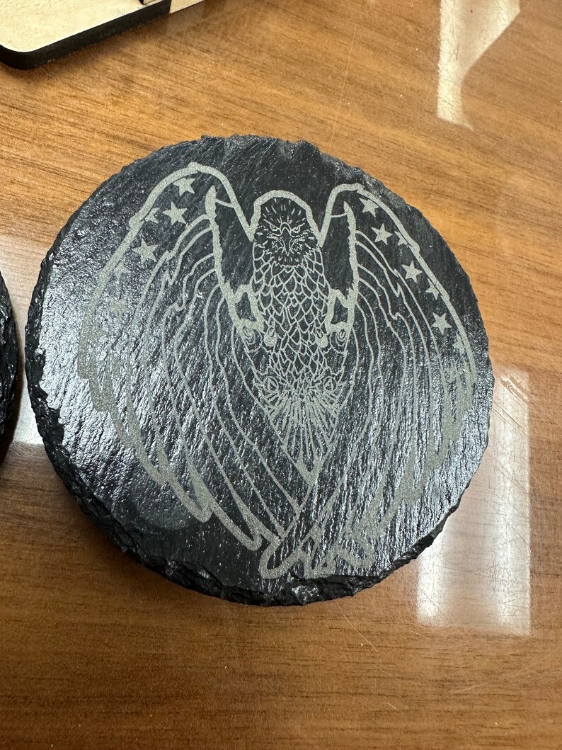 Laser Engraved Slate Coasters - Etsy