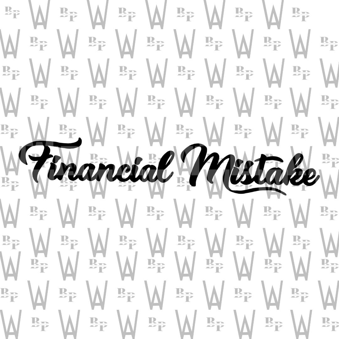 Financial Mistake Vinyl Decal - Etsy