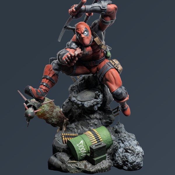 Deadpool Statue Resin - Etsy