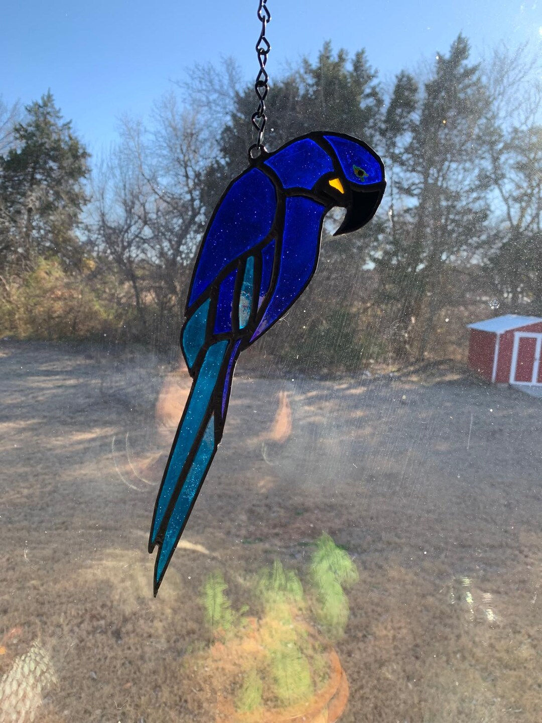 Stained Glass Macaw Suncatcher - Etsy