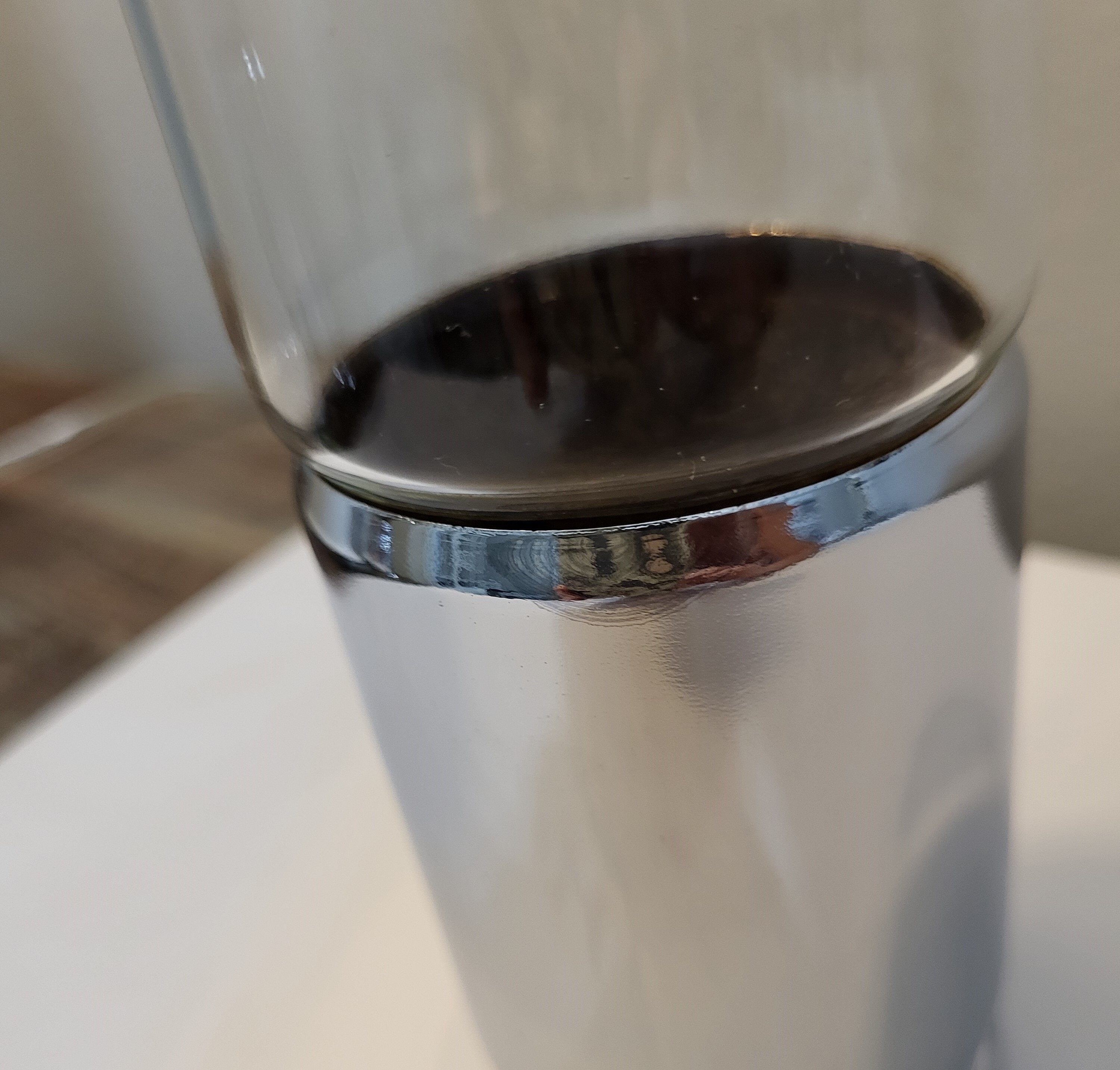 Vintage Mid Century Modern Hellerware Chromium Crystal/chrome Glasses ...