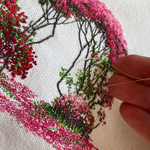 Azalea Embroidery Digital Tutorial (RUS), Floral Embroidery Pattern ...