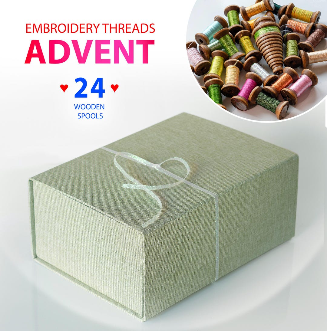 Advent Calendar 24 Days Embroidery Threads, Silk, Cotton, Rayon ...