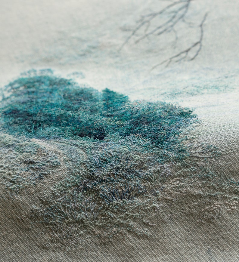 Hand Embroidery Picture Twilight, Realistic, Unique Embroidery Style ...