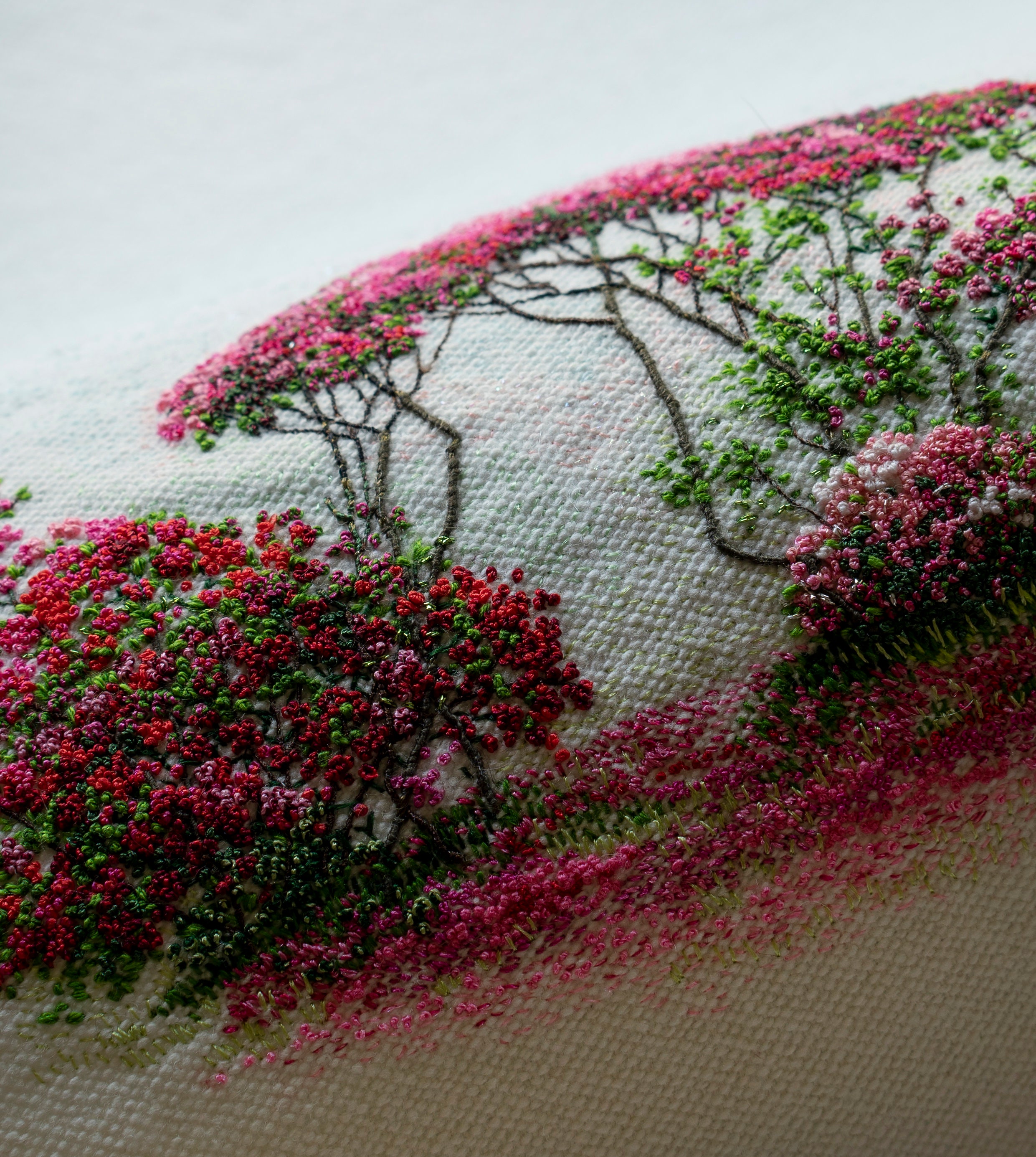 Azalea Embroidery Digital Tutorial (RUS), Floral Embroidery Pattern ...