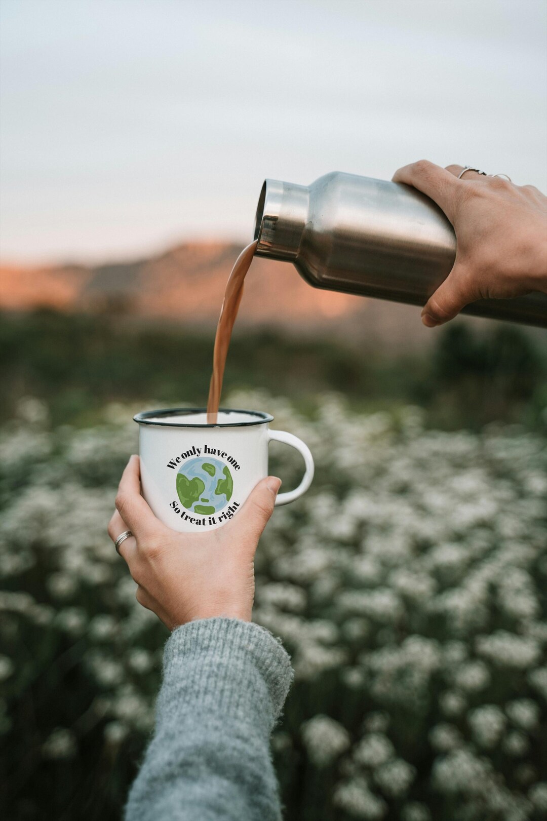 Protect the Earth Enamel Camp Cup | Environment, Earth Day, Bohemian - Etsy