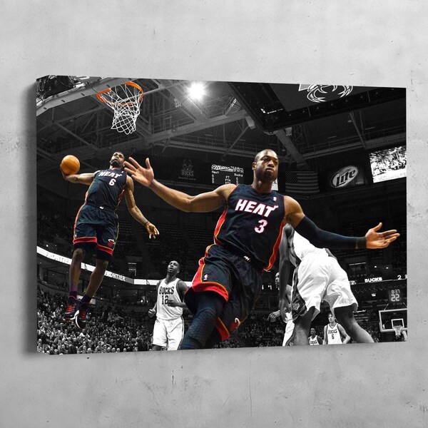 Lebron James Dwyane Wade Poster - Etsy