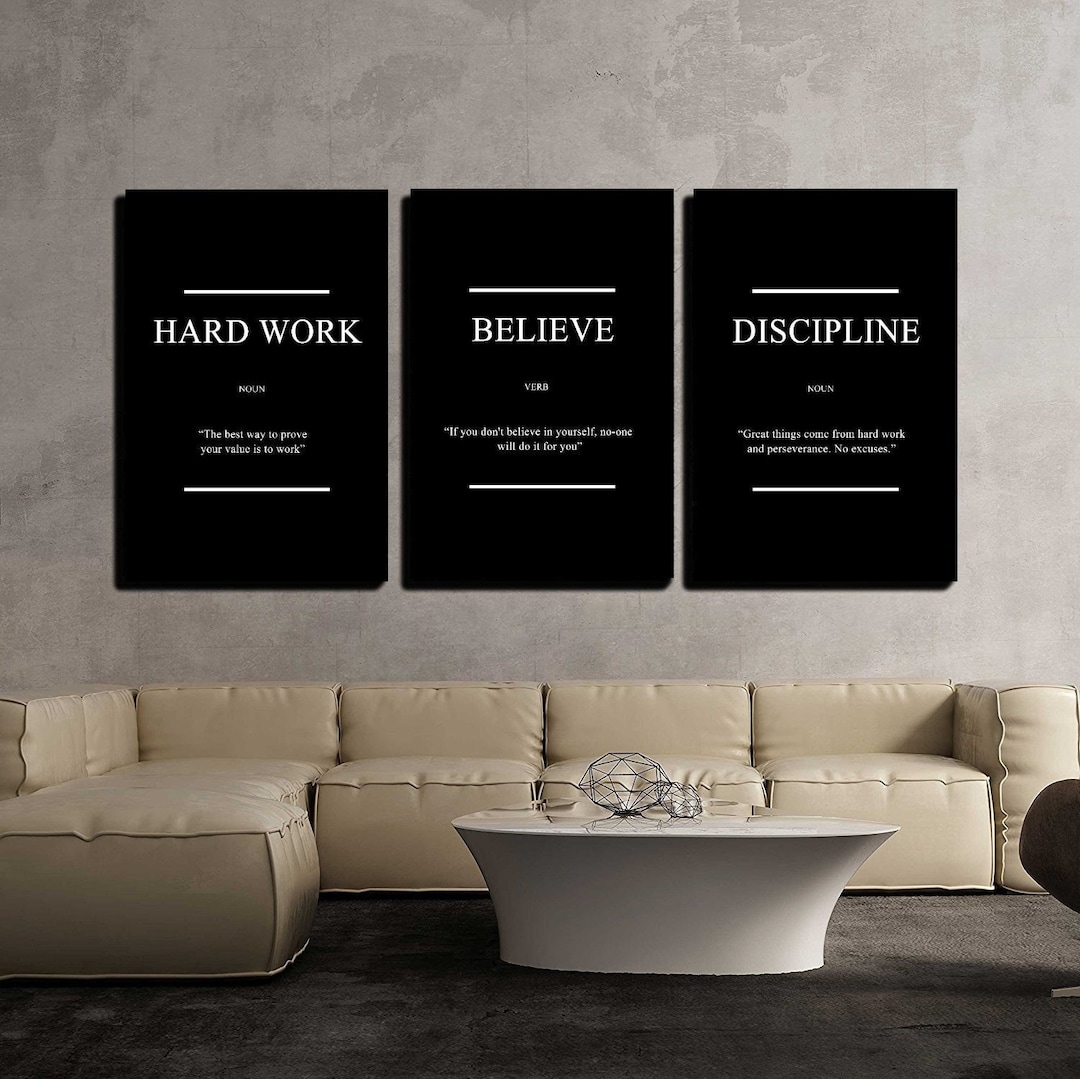 Motivational Words Art Prints: Office Wall Decor, Set of 3 - Etsy