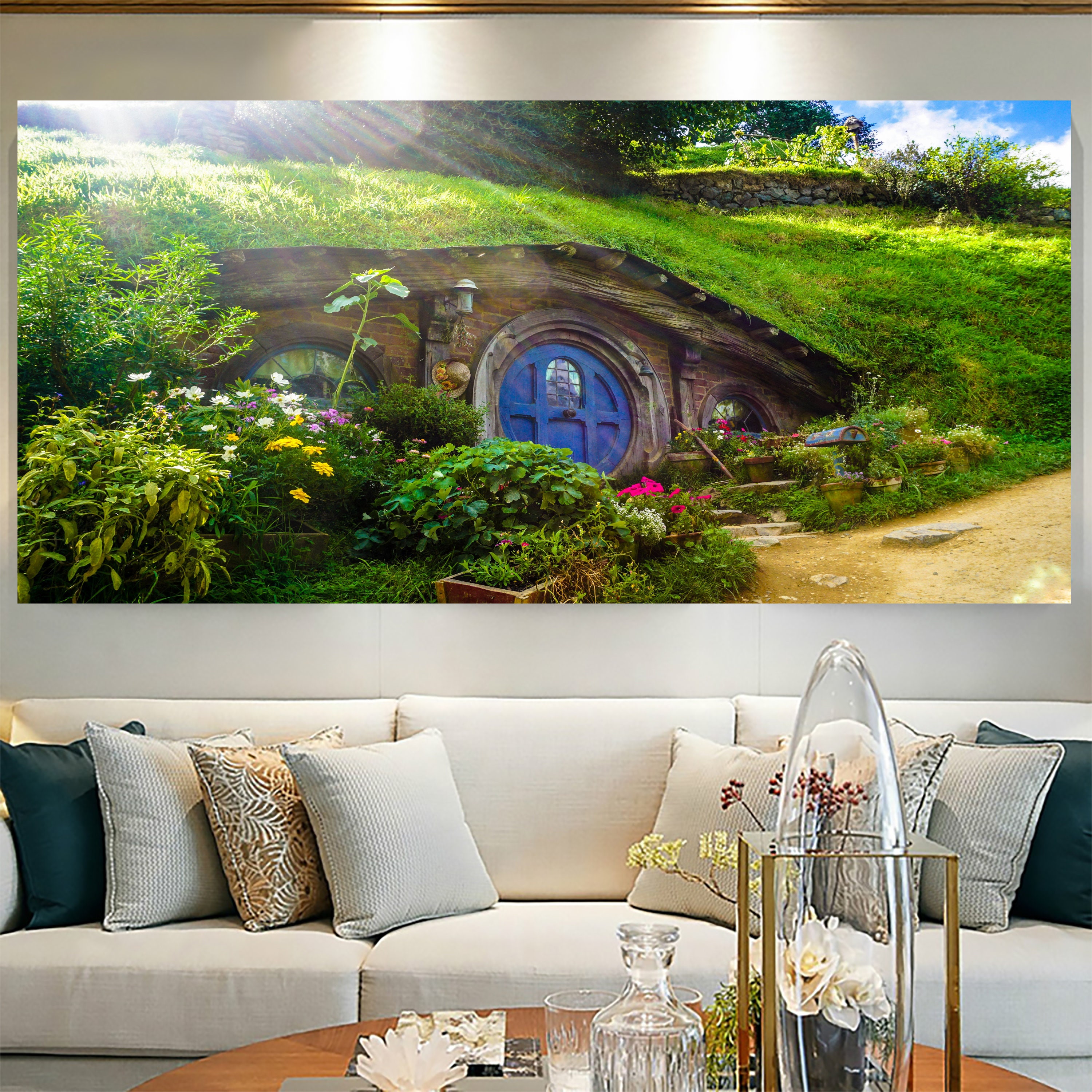 Hobbit House Wall Art Hut Poster Hobbiton Print Modern Wall - Etsy