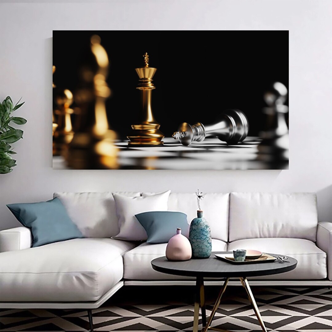 Chess Canvas, Modern Wall Decor, Success Poster, Entrepreneur Print ...
