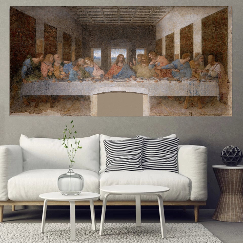 The Last Supper by Leonardo Da Vinci Reproduction Art Famous - Etsy