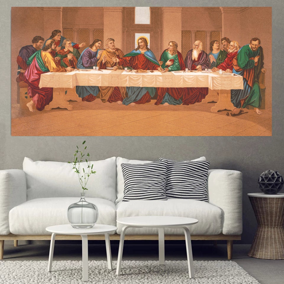 The Last Supper 1877 by Leonardo Da Vinci, Reproduction Art, Famous ...