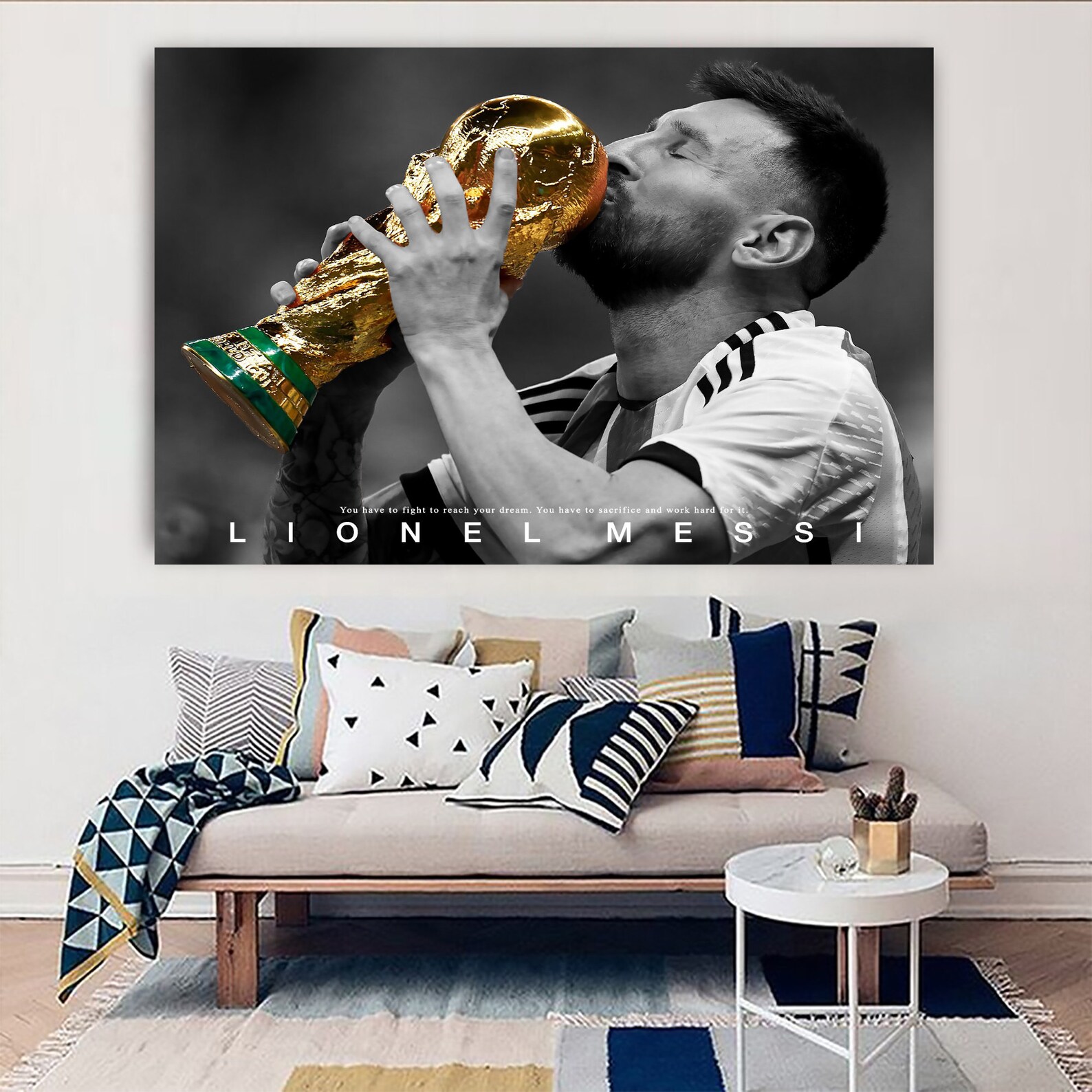 GOAT Lionel Messi Poster, Leo Messi Canvas, Lionel Messi Print ...