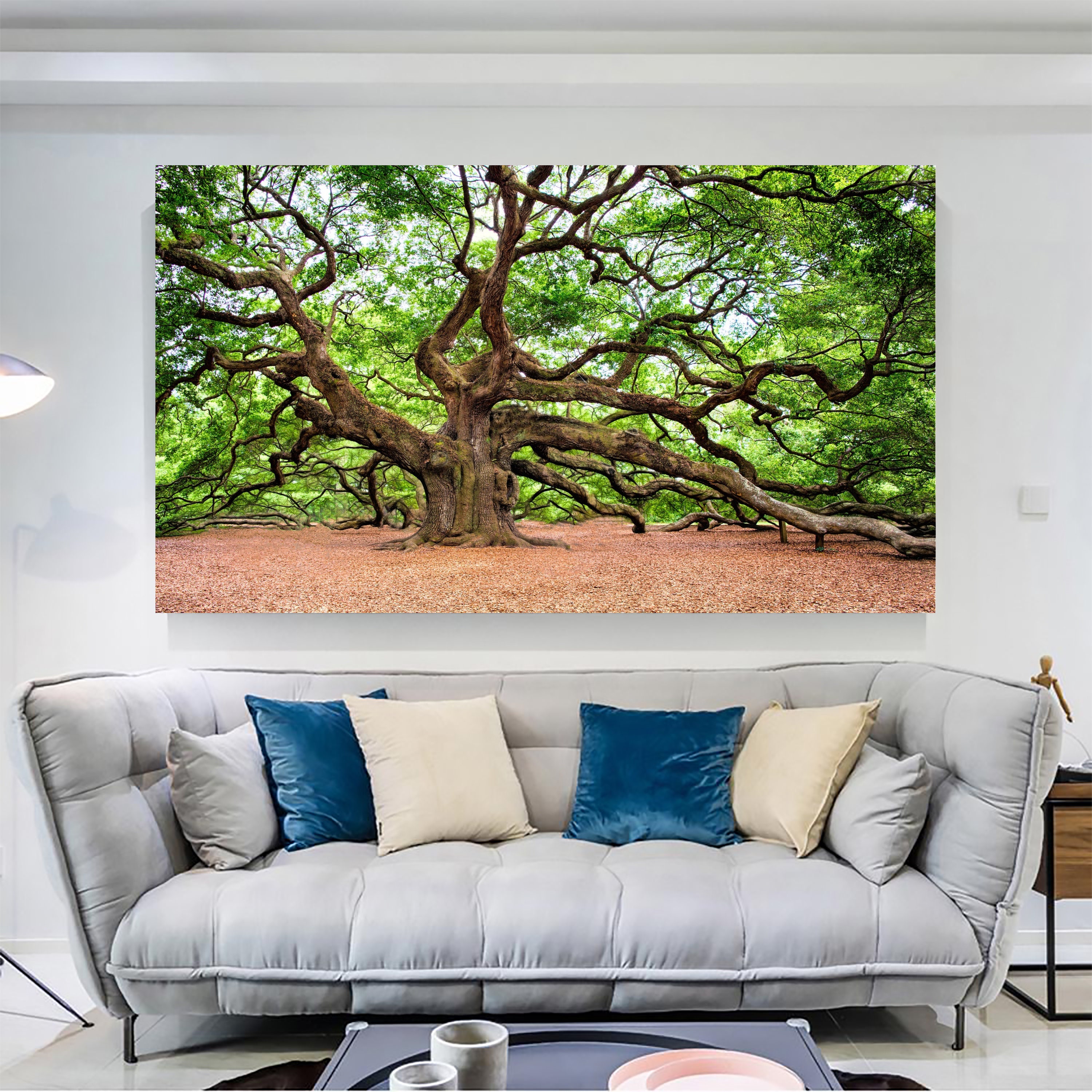 Oak Tree Wall Art Forest Poster Nature Print Modern Wall - Etsy