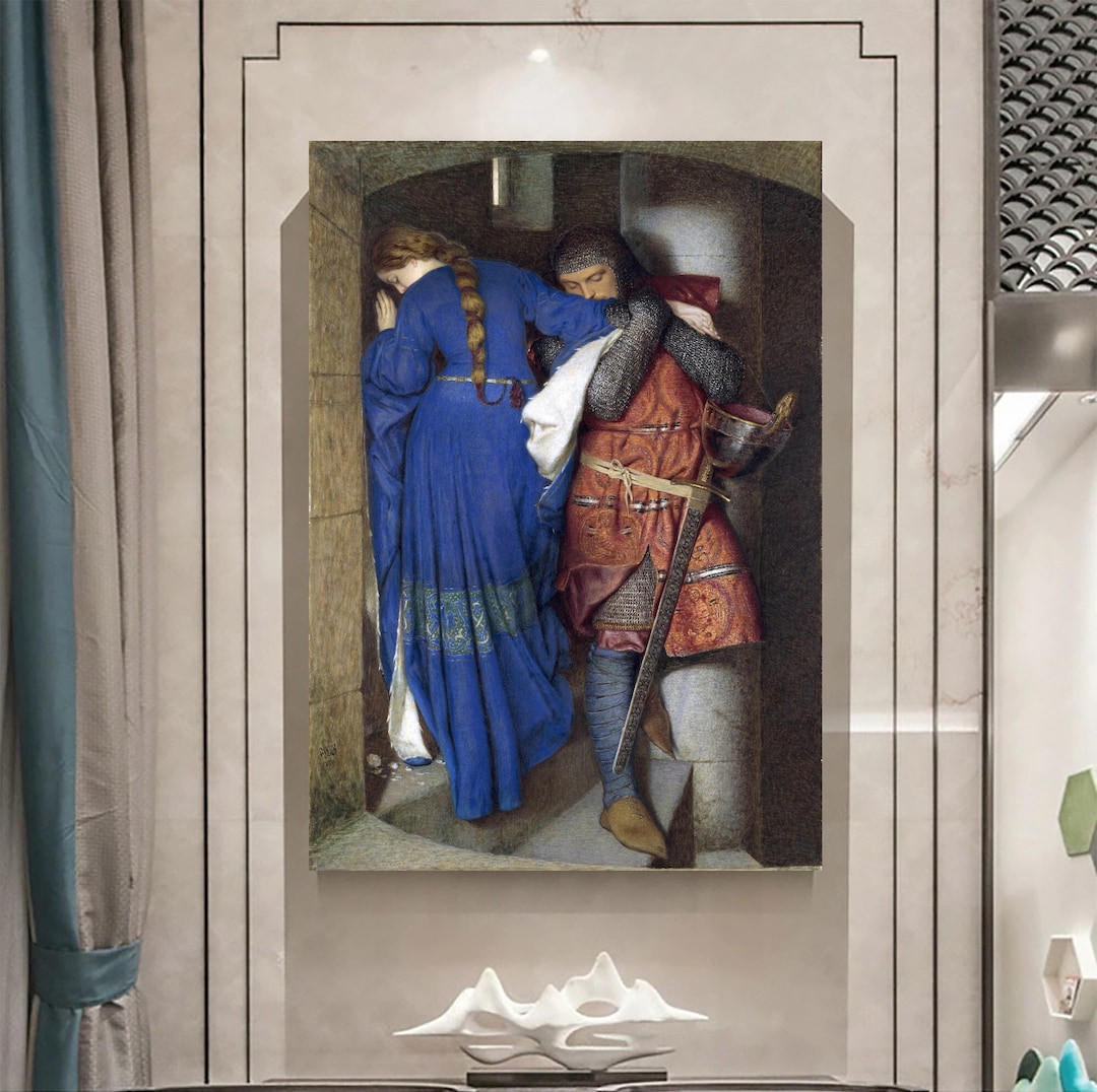 The Meeting on the Turret Stairs Hellelil and Hildebrand by Frederic ...