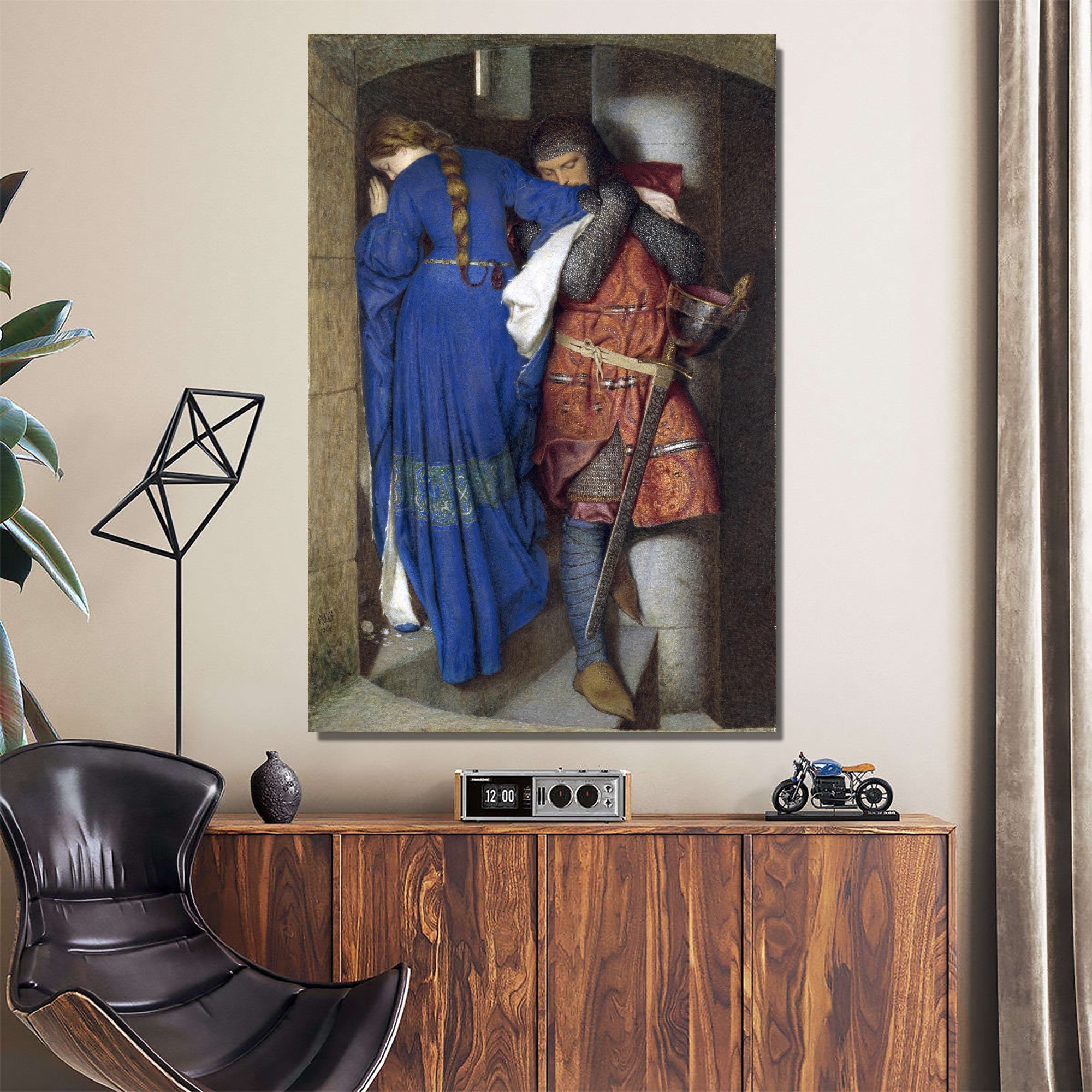 The Meeting on the Turret Stairs Hellelil and Hildebrand by Frederic ...