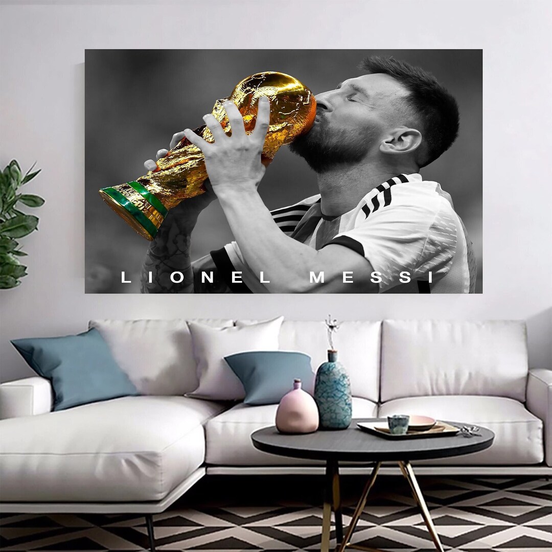 Lionel Messi Print, Leo Messi Poster, Lionel Messi Canvas, Soccer ...