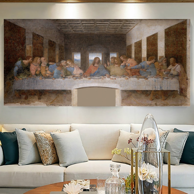 The Last Supper by Leonardo Da Vinci Reproduction Art Famous - Etsy