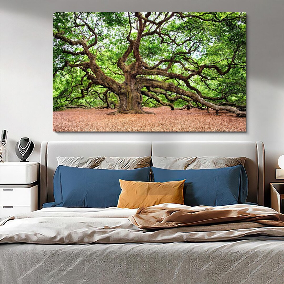 Oak Tree Wall Art Forest Poster Nature Print Modern Wall - Etsy