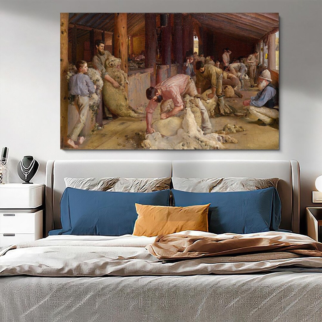 Tom Roberts 'shearing the Rams' Art Print: Australian Pastoral Painting ...