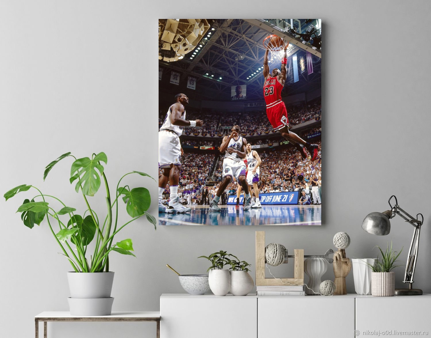 Michael Jordan Dunk Poster, Michael Jordan Poster sold by Daisy | SKU ...