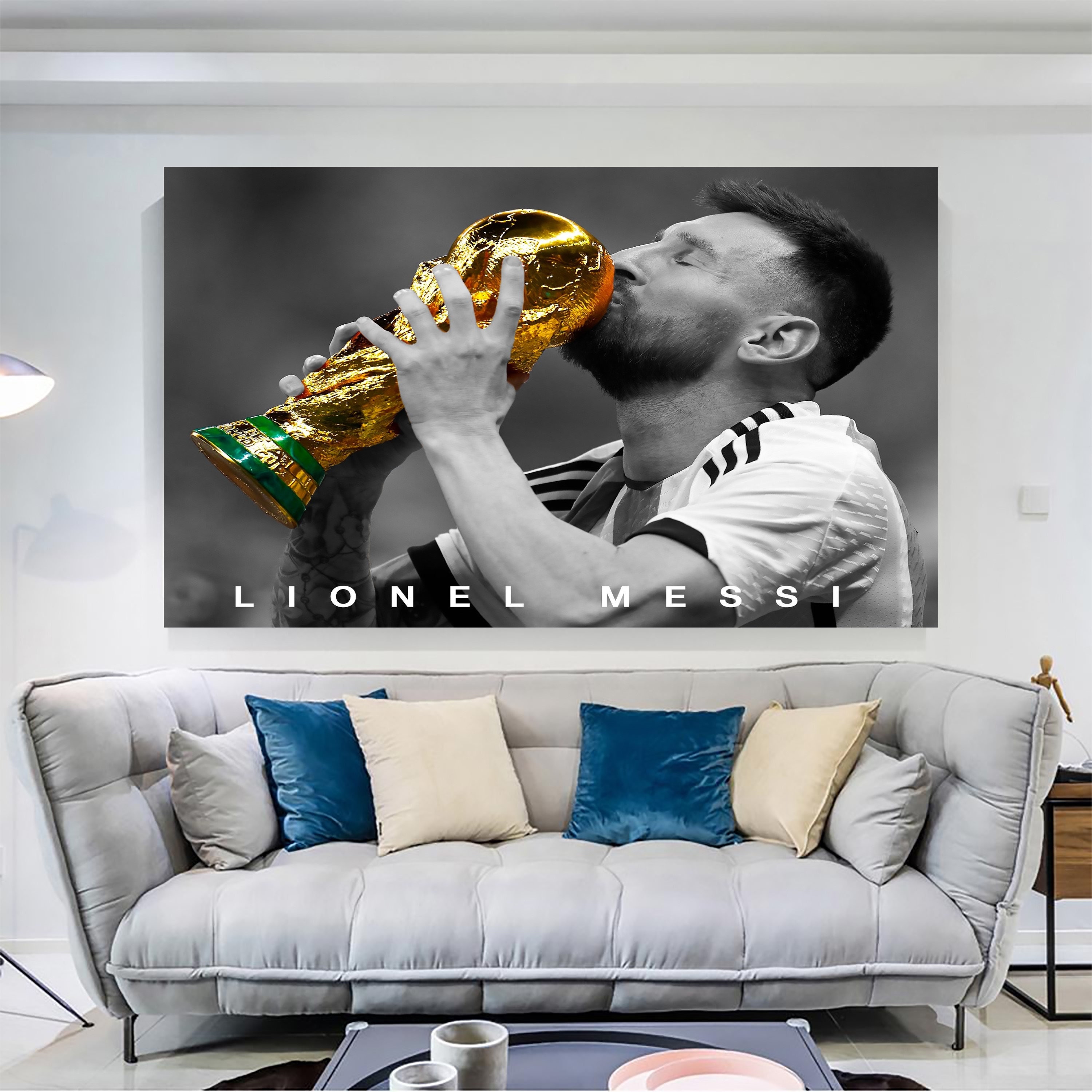 Lionel Messi Print, Leo Messi Poster, Lionel Messi Canvas, Soccer ...