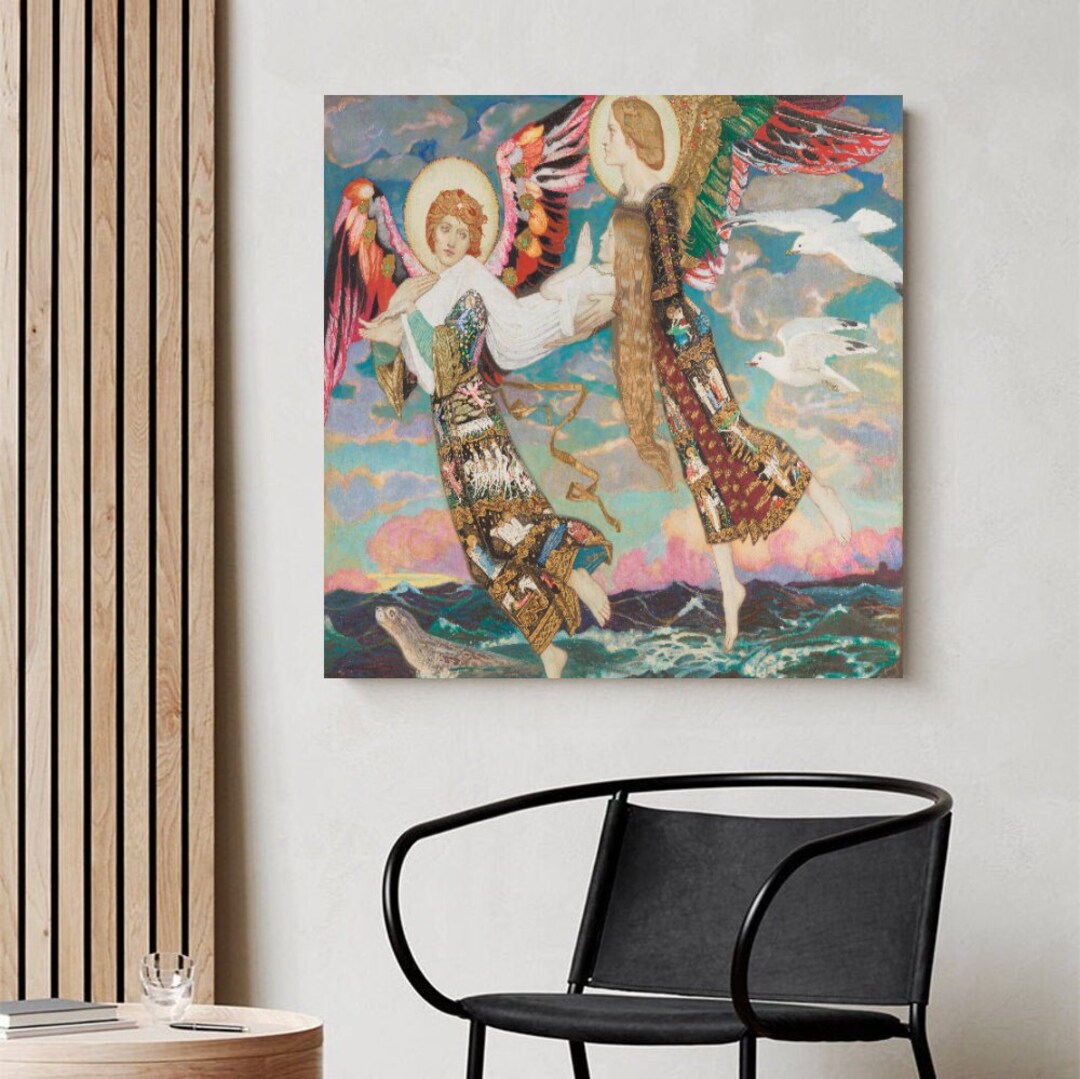 John Duncan (1913) Saint Bride Wall Art, Angels Canvas, Abstract ...