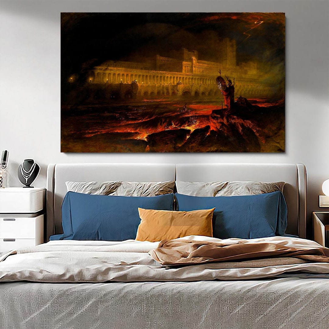 John Martin Le Pandemonium Louvre Wall Art, Reproduction Art, Large ...