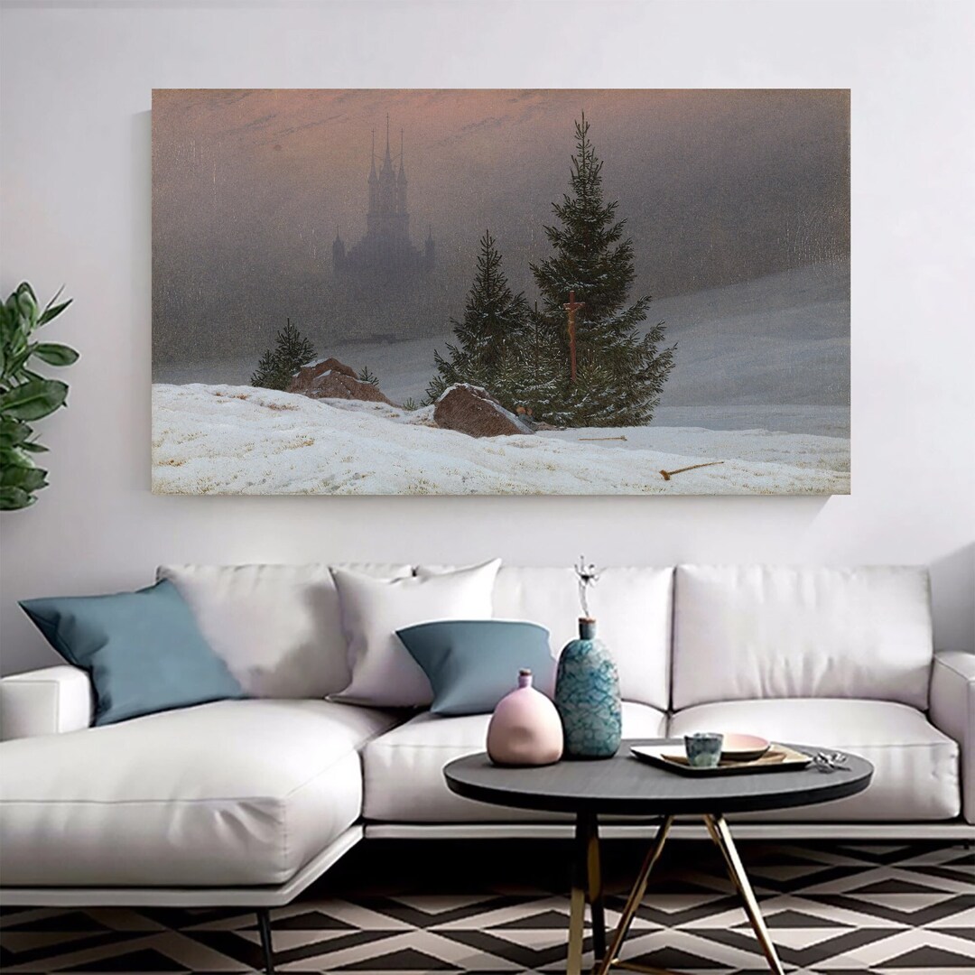 Caspar David Friedrich - Winter Landscape Wall Art, Art Reproduction ...