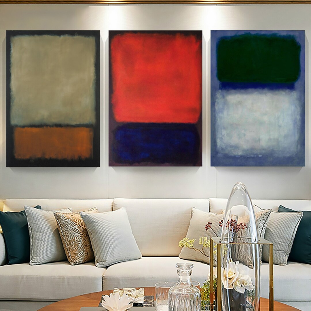 Set of 3 Mark Rothko Print Art, Mark Rothko Paintings, Mark Rothko ...