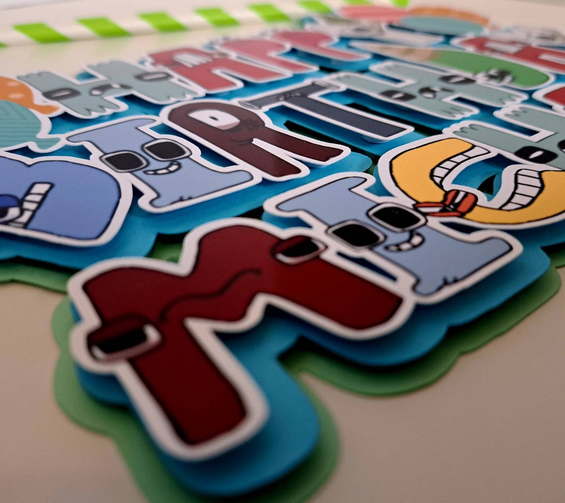 Alphabet Lore Birthday Alphabet Lore Cake Alphabet Lore Cake - Etsy Israel