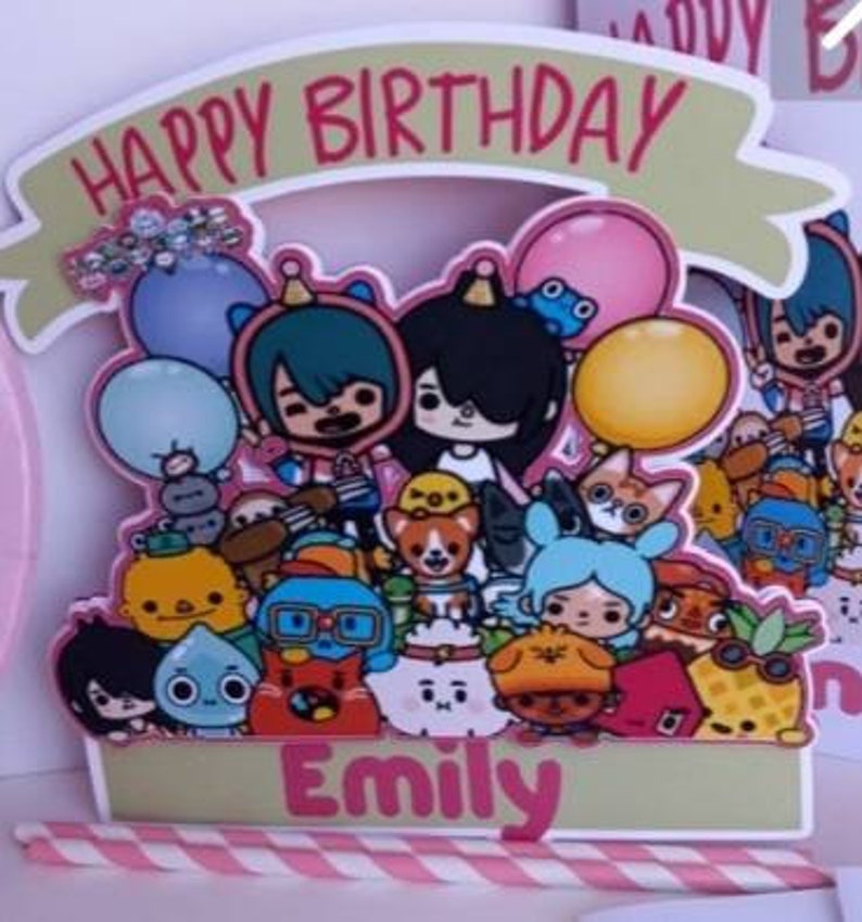 Toca Boca Cake Topper Toca Cake Topper Toca Life Cake Etsy Singapore