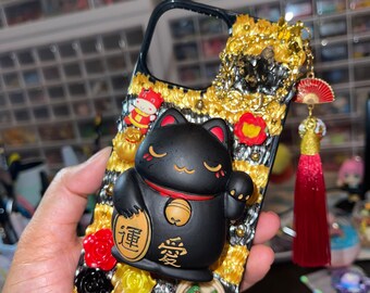 Lucky Cat Phone Case - Etsy