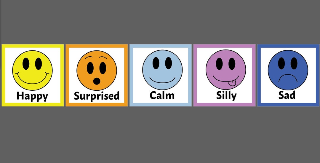 PRINTABLE 10x10 Emotion Signs for Preschool and Toddlers- Set of 10n - Etsy