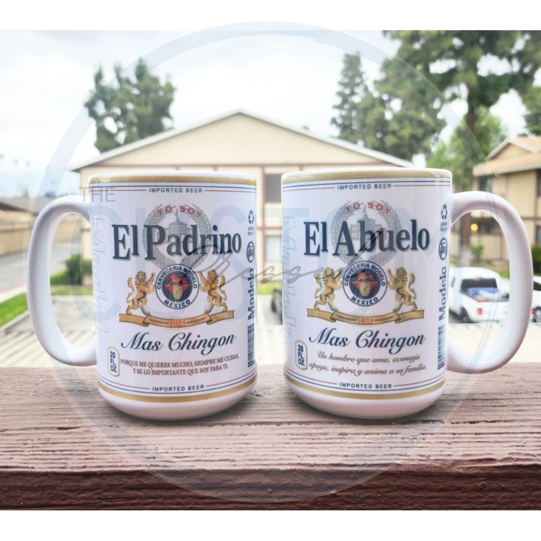 Modelo Beer Mug Gift Mug El Papa, El Abuelo, EL Tio, El Padrino Coffee ...