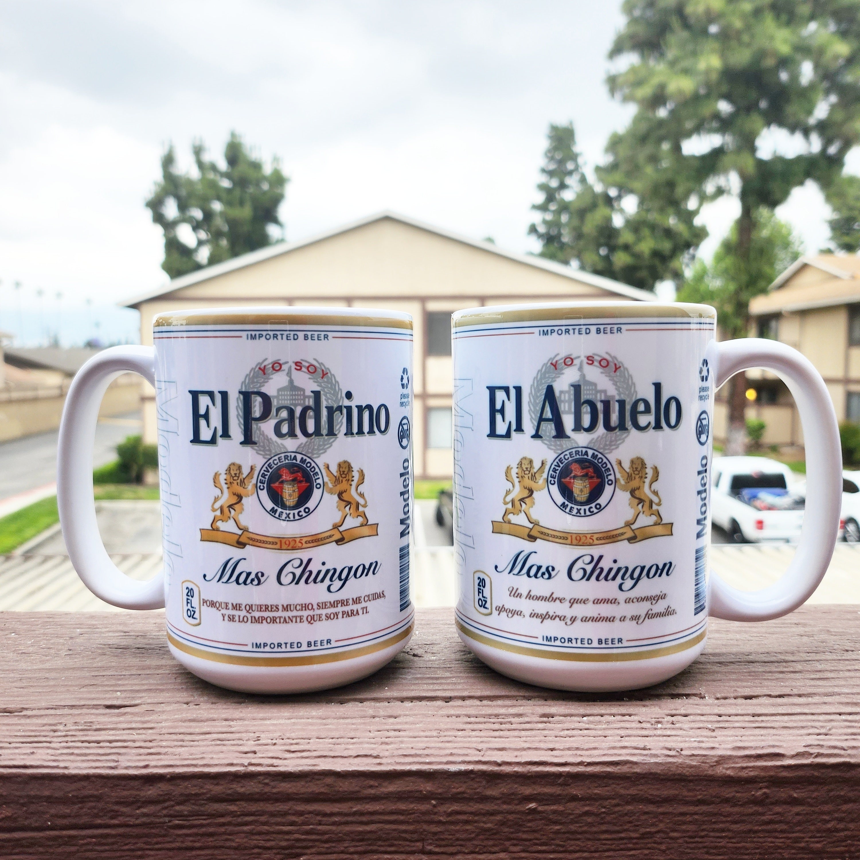 Modelo Beer Mug Gift Mug El Papa, El Abuelo, EL Tio, El Padrino Coffee ...