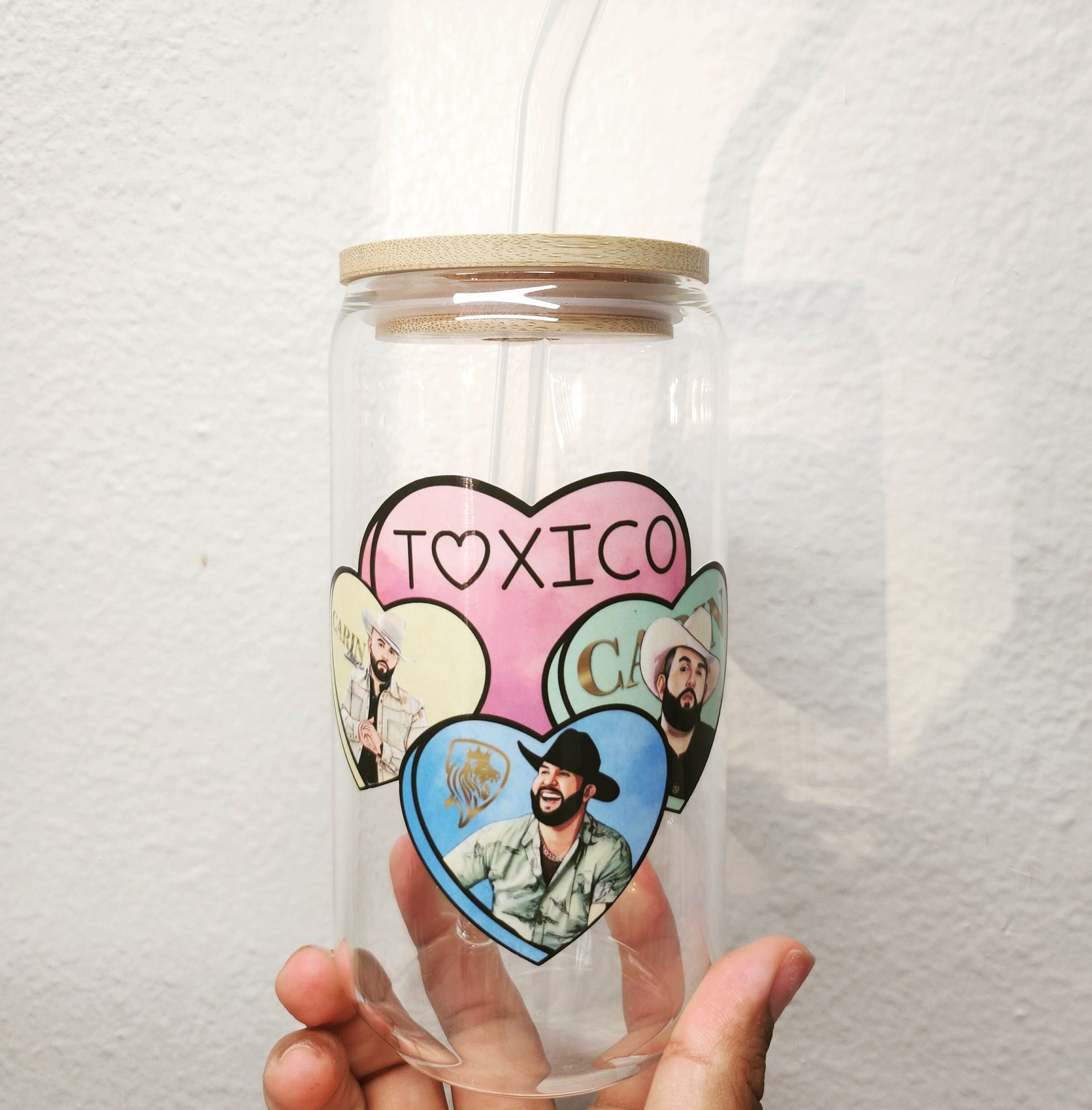 Carin Leon Glass Cup, Carin Leon Love Cup Hearts Cup - Etsy