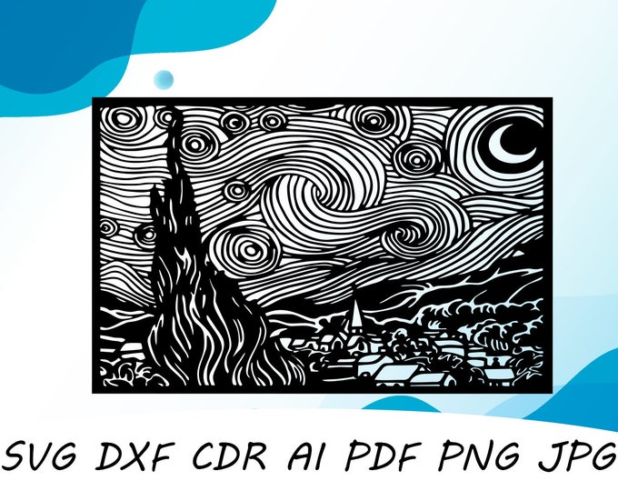 Van Gogh Skeleton Sticker Skull Water Bottle Sticker - Etsy