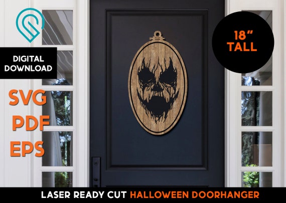 Ghost Face Horror Halloween Scary Face Door Hanger Sign - Etsy